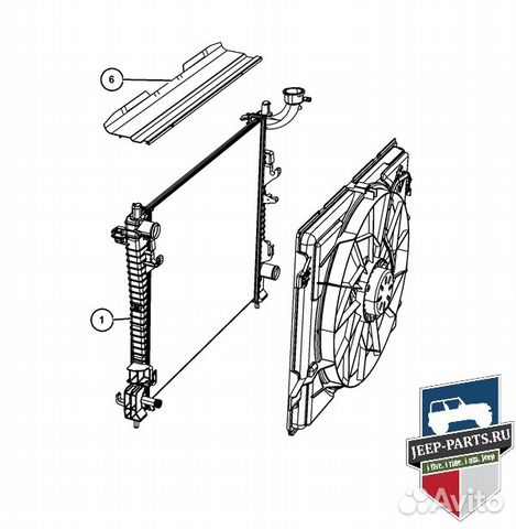 Jeep Grand Cherokee радиатор 55038002AH купить в Москве | Авито